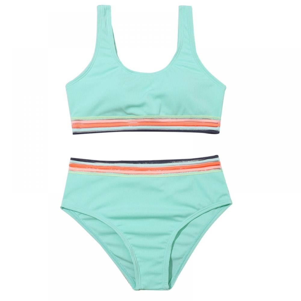 LOVEBAY Girls Bikini Beach Swimwear 2 Piece Swimsuits Quick Dry ...