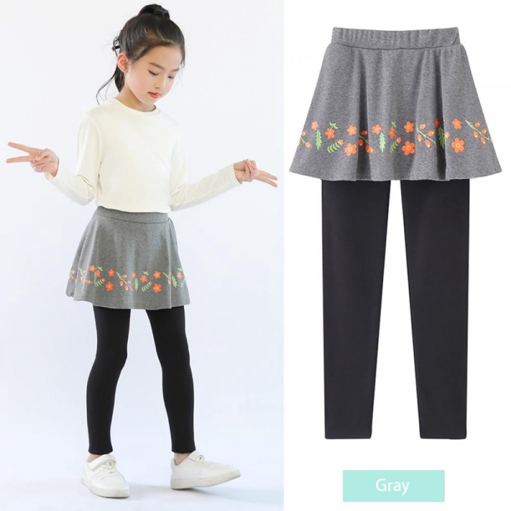 LOVEBAY Girls Skirt Leggings Ruffle Tutu Pants Kids Footless Tights ...