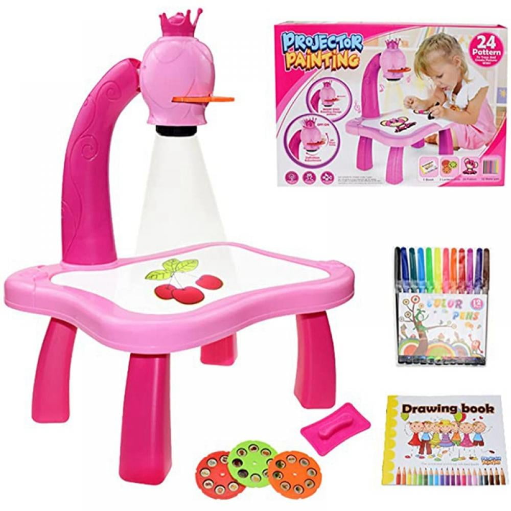 LOVEBAY Kids Drawing Projector Table Child Learning Desk With Smart ...