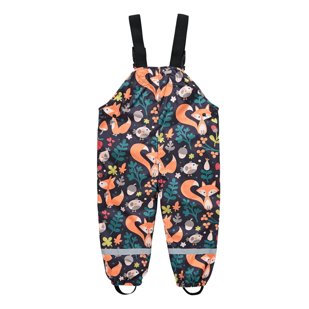 LOVEBAY Kids Waterproof Suspender Rain Pant Lightweight Windproof ...