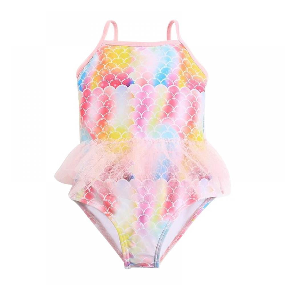 LOVEBAY Little Girls One Piece Swimsuit Spaghetti Strap Bathing Suit ...