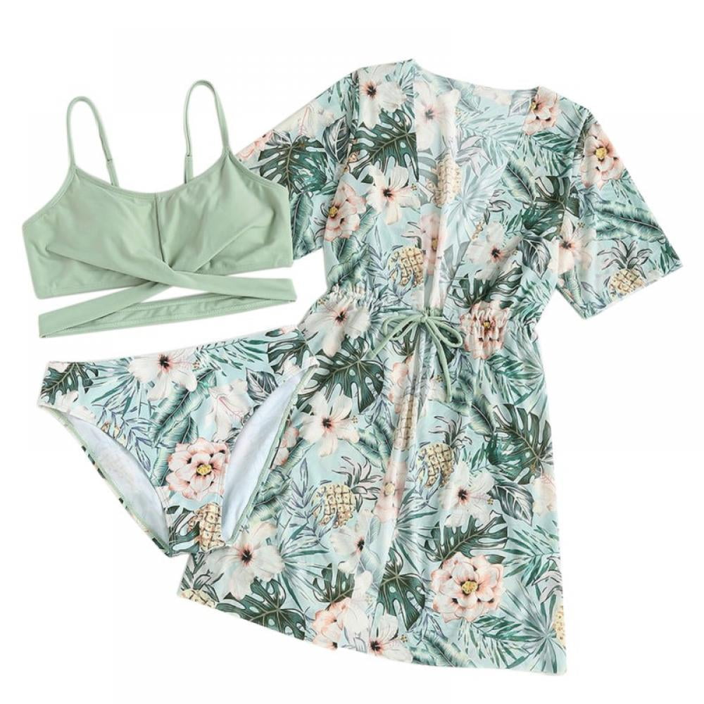 LOVEBAY Little Girls Swimming Wear 3 Piece Bathing Suits Bikini Set ...