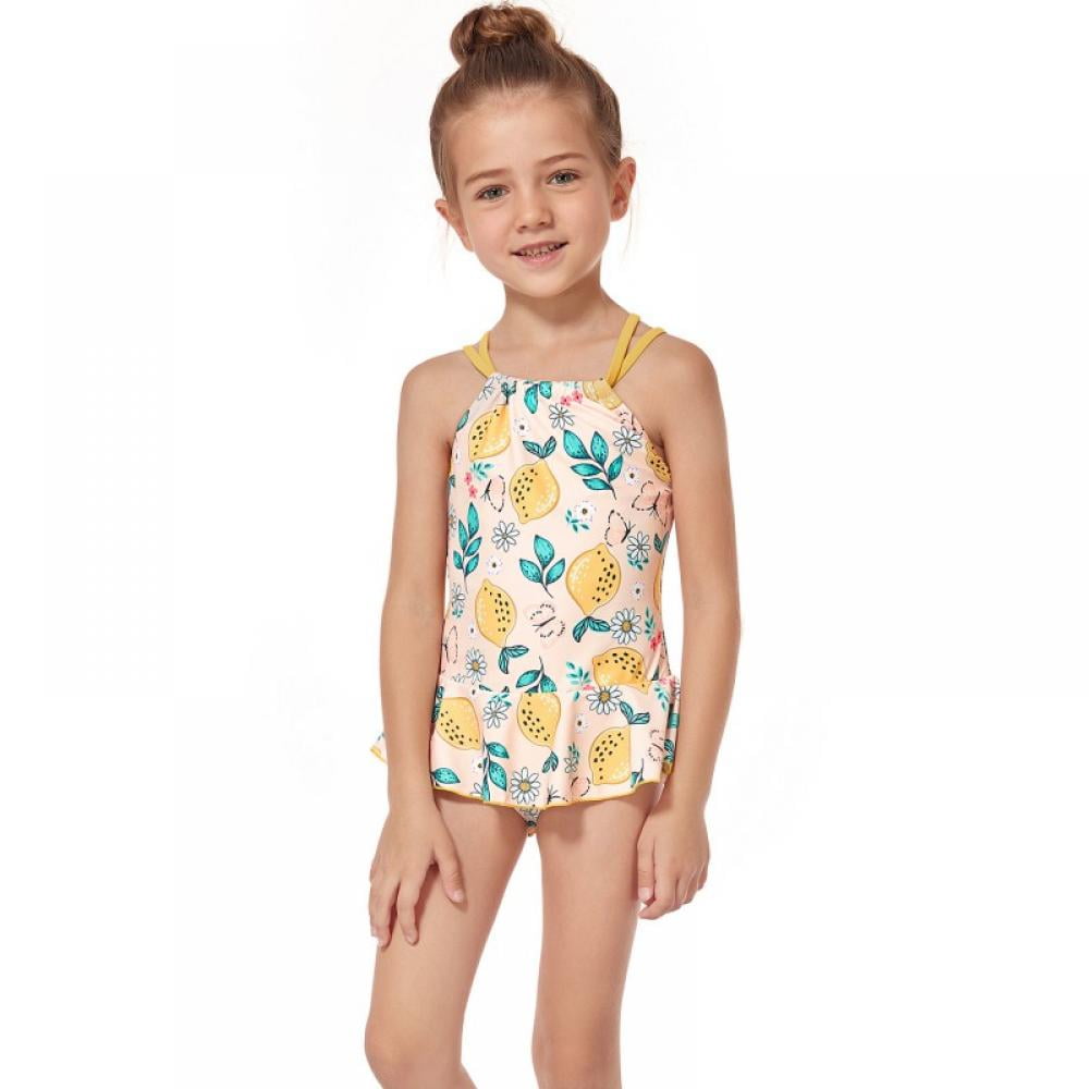 LOVEBAY Little Girls Swimsuit One Piece Swimwear for Girls Spaghetti ...