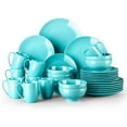 LOVECASA, Series Sweet, 32-Piece Porcelain Dinnerware Set, Light Blue ...