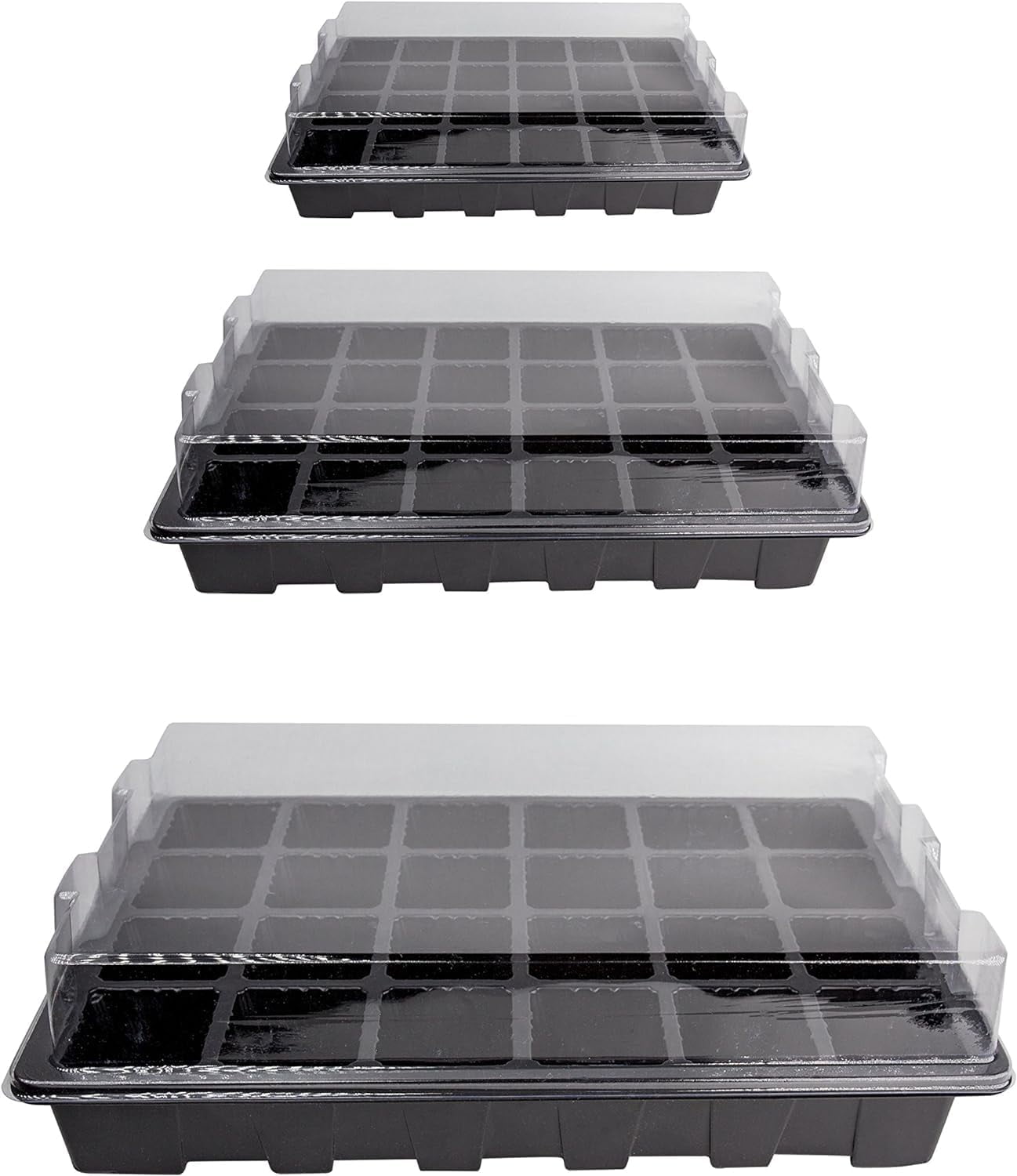 LOVEDAY 10 Pack -240 Cells -24 SMRGrow Trays with Humidity Dome and ...