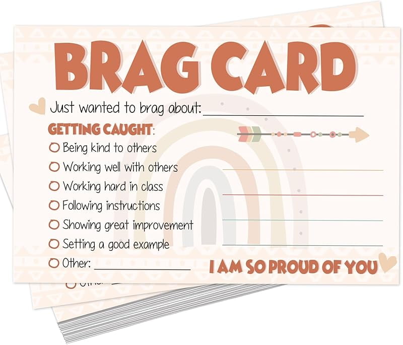 LOVEDMORE Groovy Teacher Mail Incentives Cards for Elementary Students ...