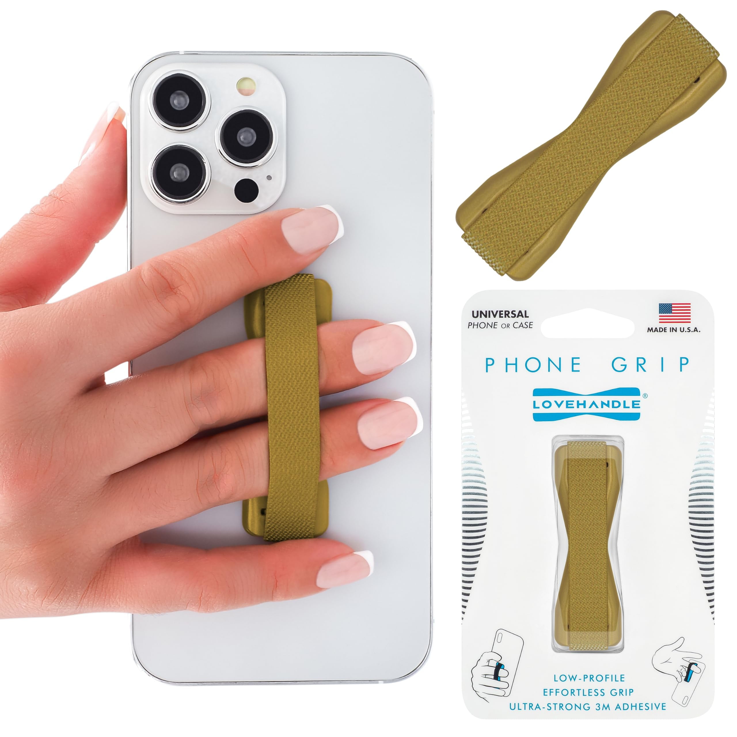 LOVEHANDLE Universal Phone Grip for Smartphones & Mini Tablets - Phone ...