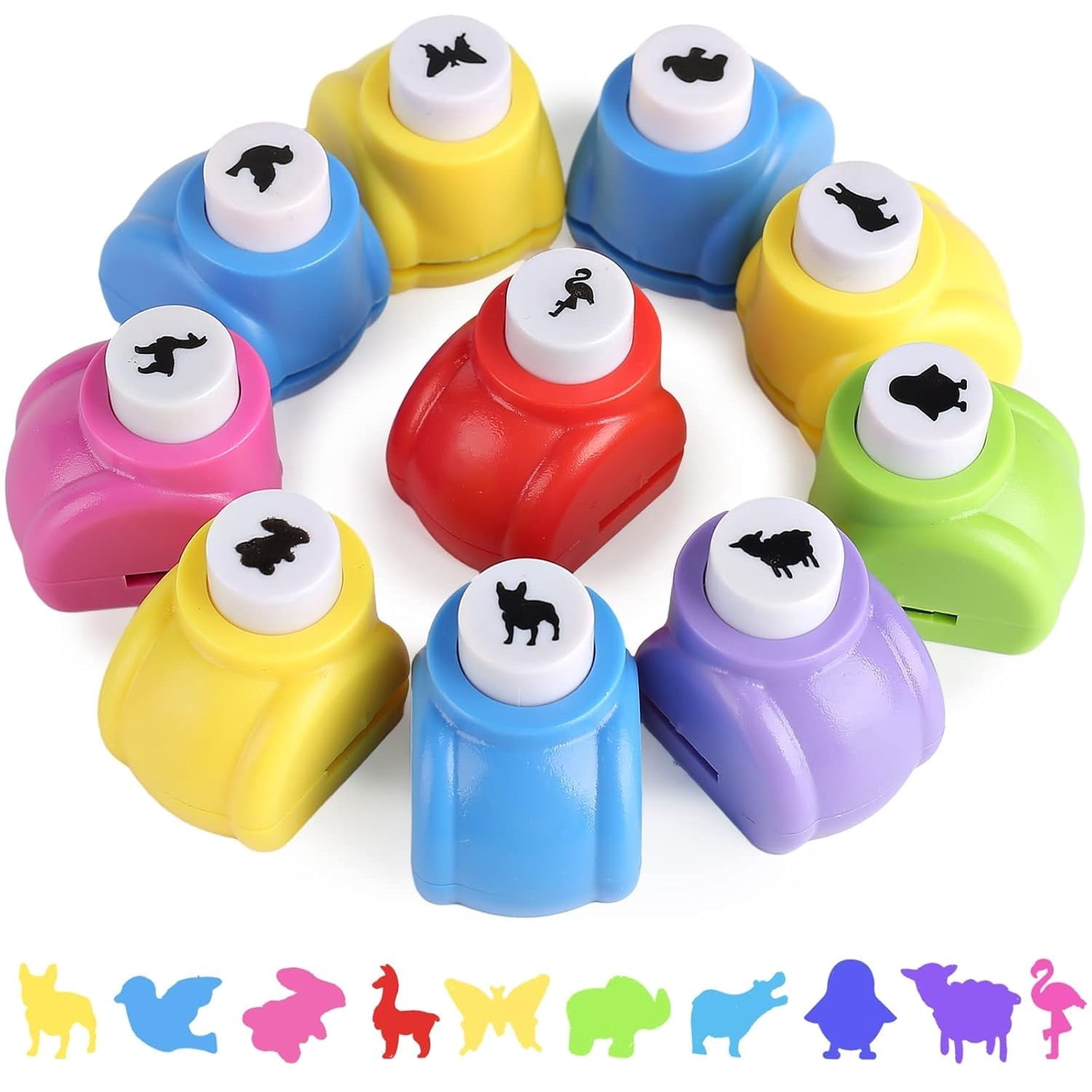 LOVEINUSA 10 PCS Land ESF27 Animal Shaped Craft Punch Set for DIY ...