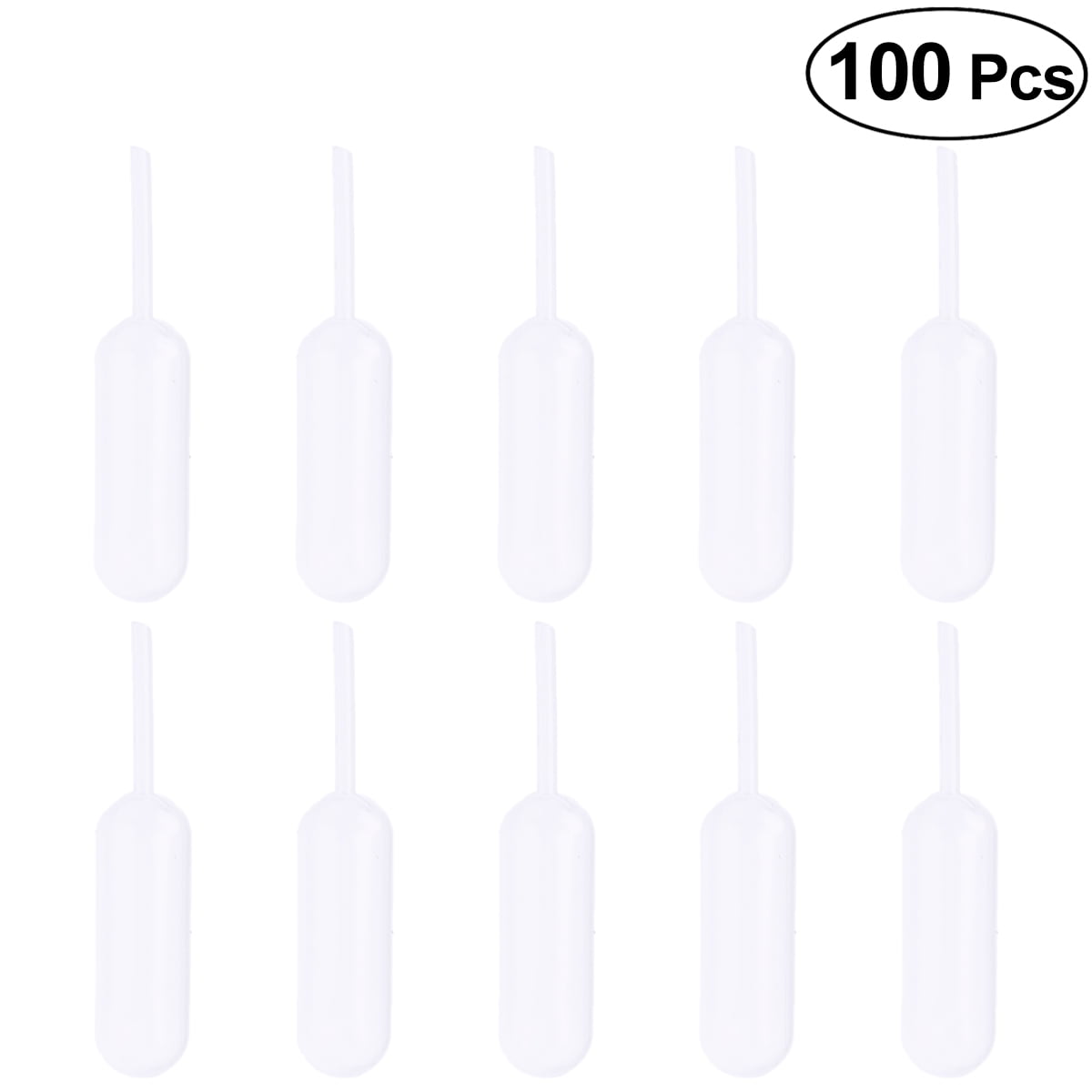 LOVERLYZ 100 Pcs 4ml Disposable Plastic Long Column Liquid Dropper ...