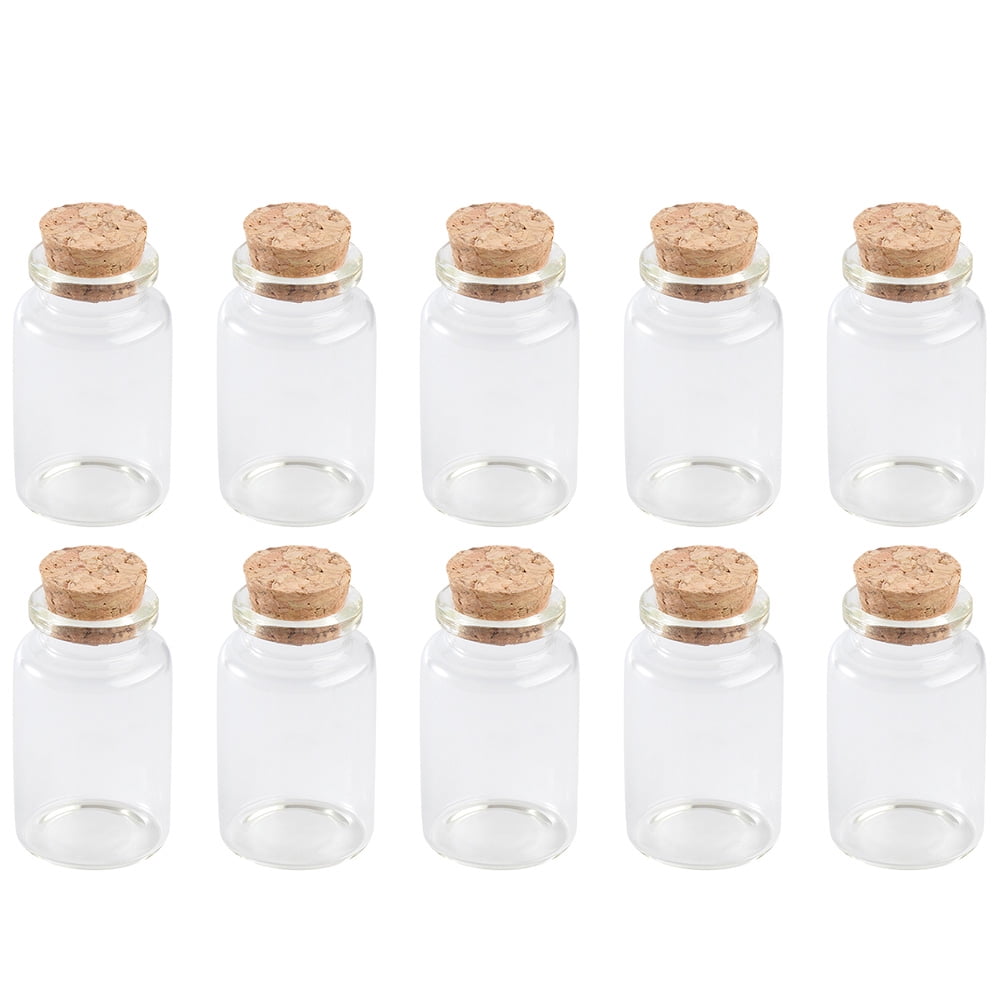 LOVERLYZ 10pcs Cork High Borosilicate Glass Bottles Storage Containers ...