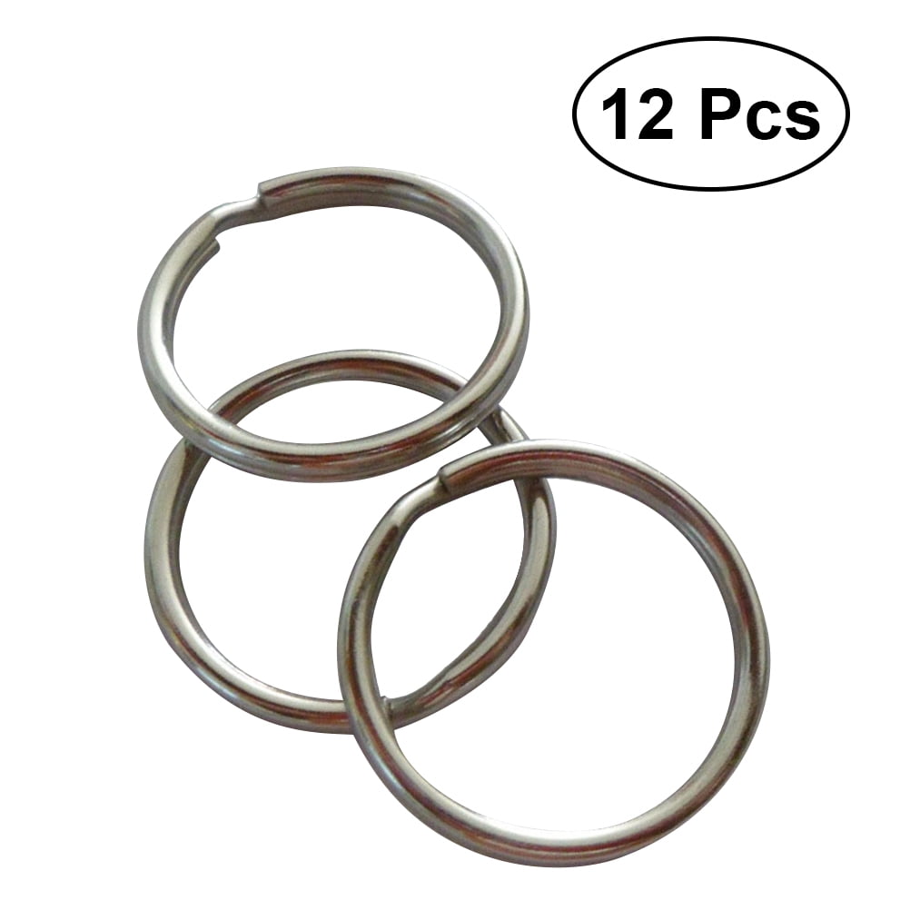 LOVERLYZ 12Pcs Metal Keychain Rings Round Split Durable Key Rings for ...