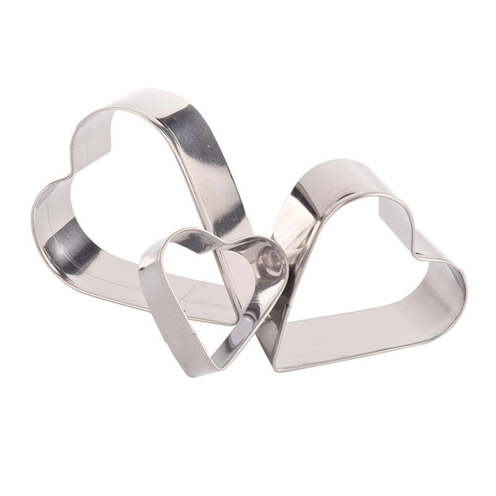 LOVERLYZ 3-Piece Stainless -Shaped Cookie Cutters Set for Baking ...