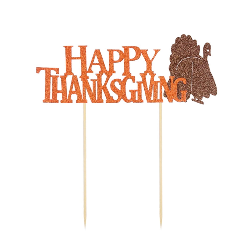 LOVERLYZ Thanksgiving Cake Topper Happy Thanksgiving Turkey Cupake ...