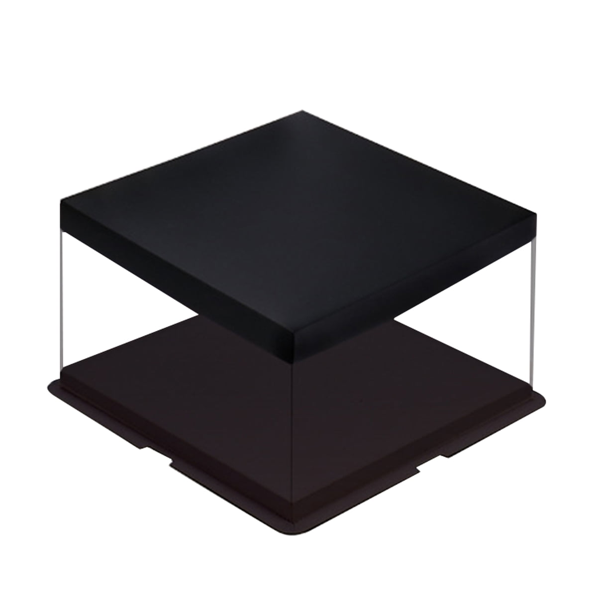 LOVERLYZ Transparent Cake Display Box Square Baking Muffin Packaging ...