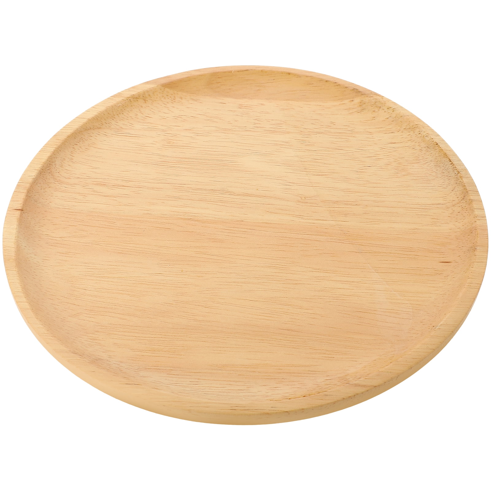 LOVERLYZ Wood Plate Wood Dinner Plate Round Charcuterie Board Dessert ...