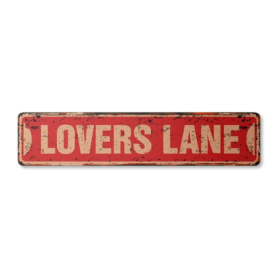 LOVERS LANE Vintage Plastic Street Sign makeout make out submarine ...