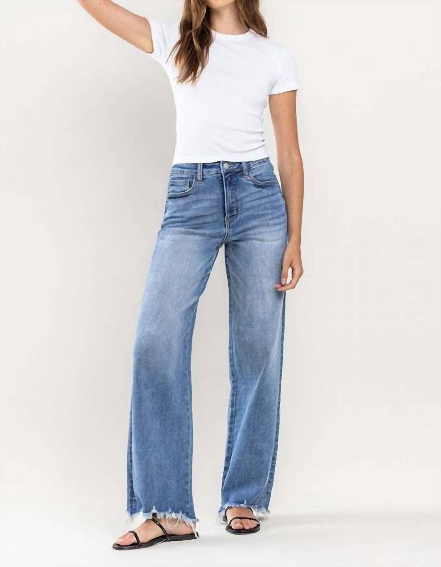 LOVERVET Tummy Control 90's Vintage Super High Jeans - Plus - Walmart.com