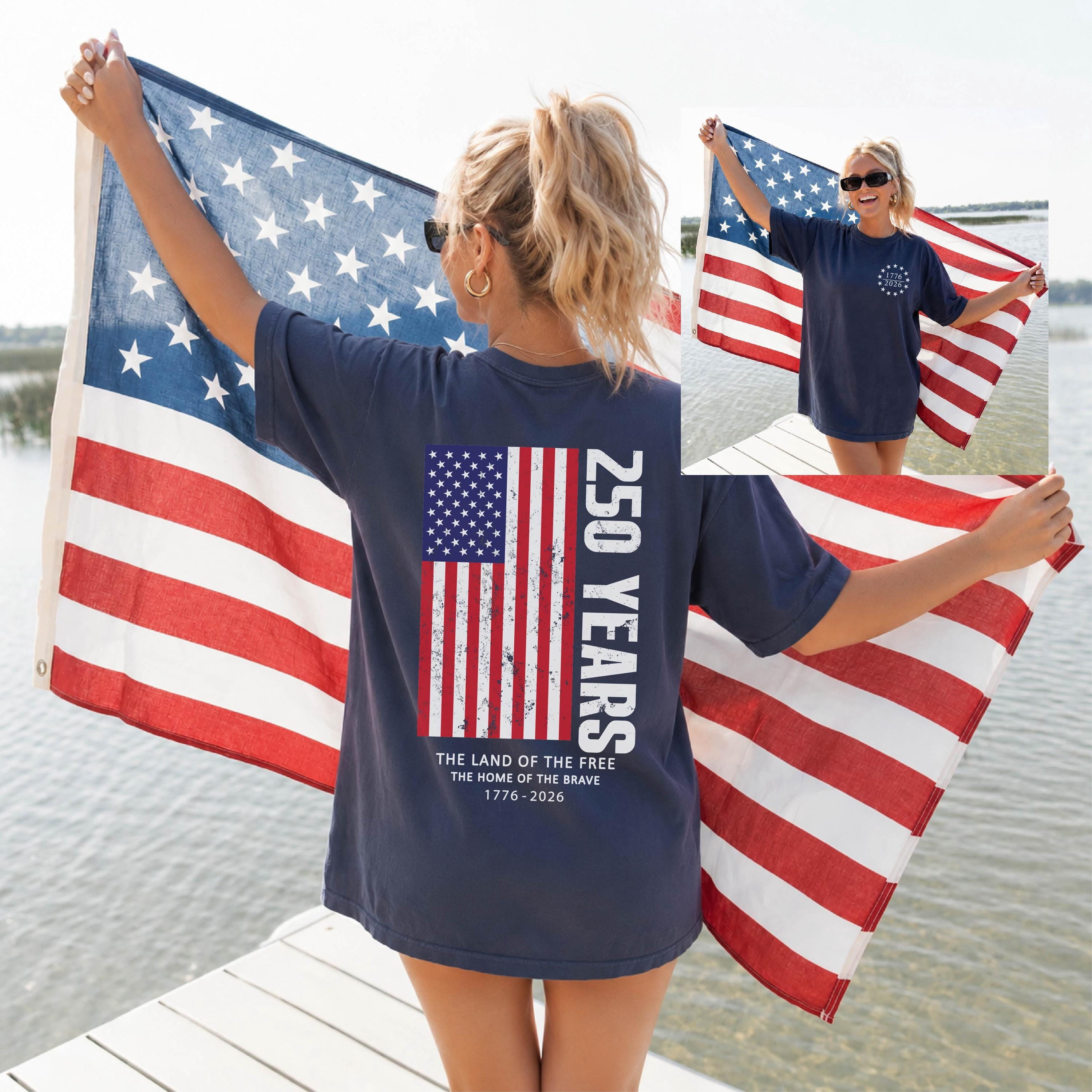 LOVETEE Comfort Colors® Vintage Style America 250th Anniversary Shirt ...