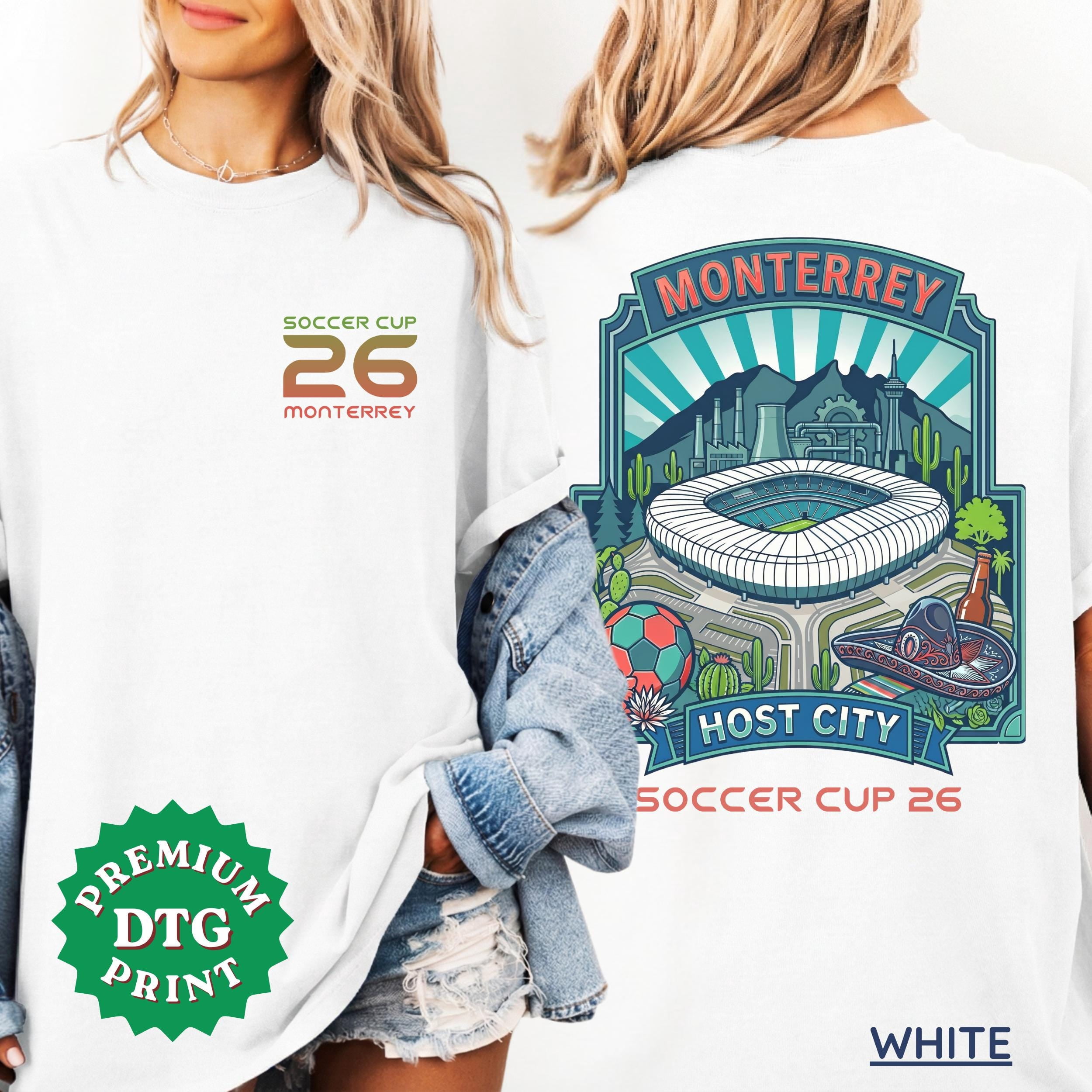 LOVETEE Monterrey Soccer Cup 2026 Graphic Tee, Stadium Game Day Host ...