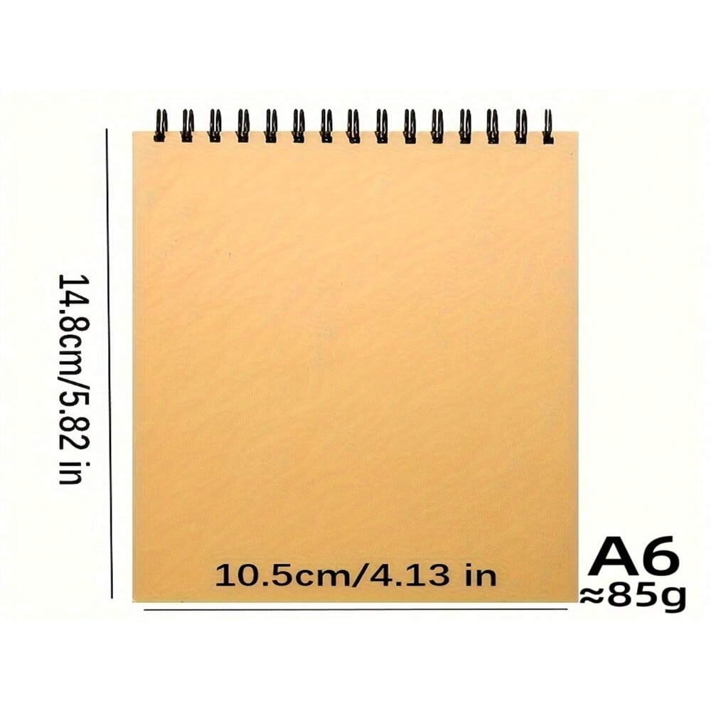 LOVEVER 1 Pack 30-Sheets Vintage Cowhide Sketchbook For Artists –Top Spiral Bound Sketch Pad A4 ...