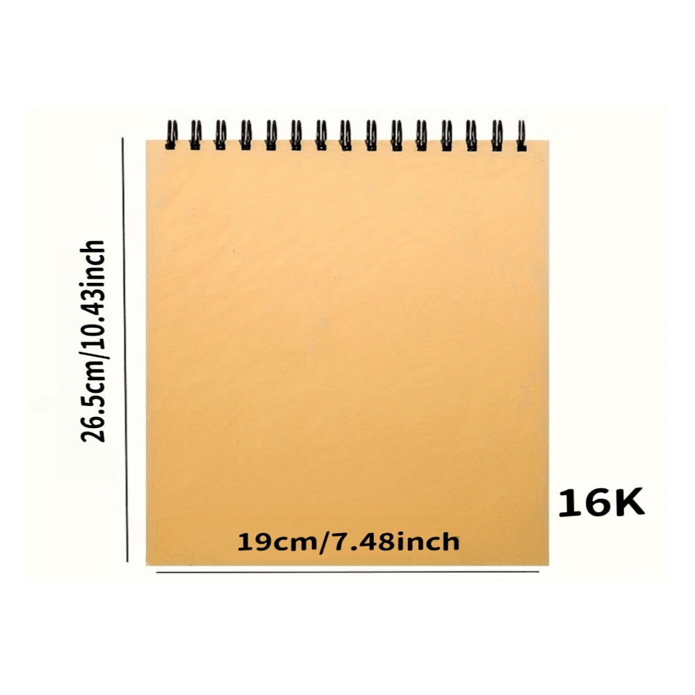 LOVEVER 1 Pack 30-Sheets Vintage Cowhide Sketchbook For Artists –Top Spiral Bound Sketch Pad A4 ...
