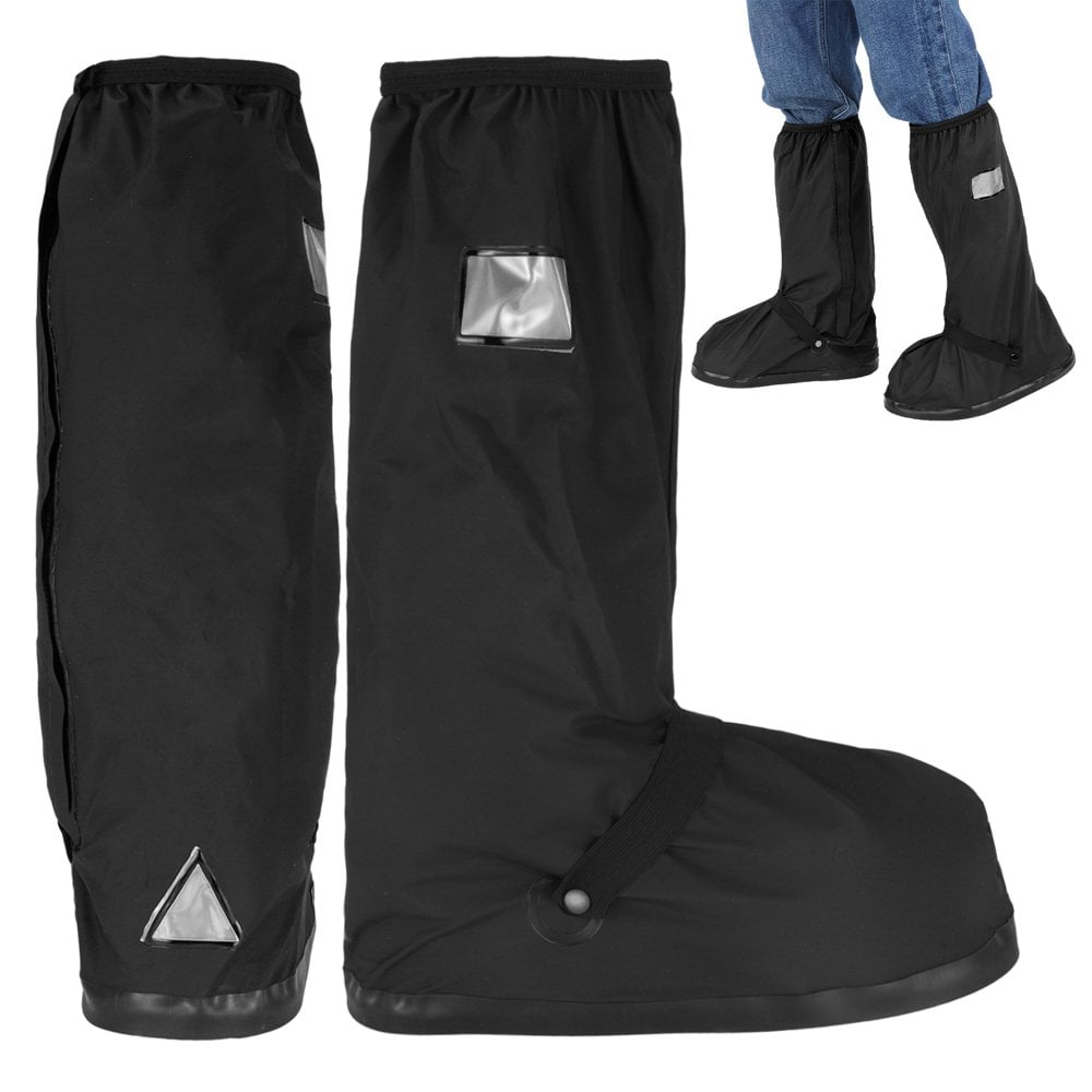 LOVEVER 1 Pair Black PVC Waterproof Rain Boot Cover with Reflector ...
