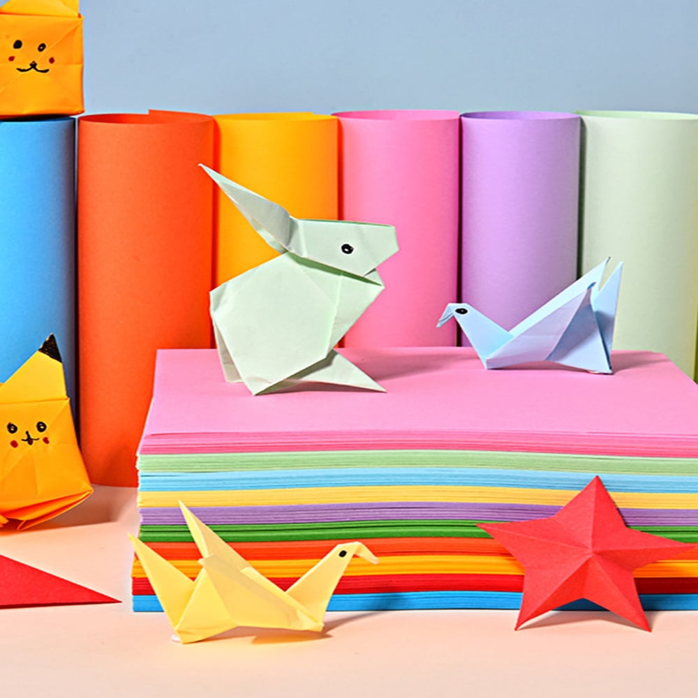 LOVEVER 100pcs Colored Paper Craft Origami Paper DIY Printer Paper Copy ...