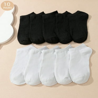 TeeHee Women's Comfy Seamless Toe Topper Liner Socks 5-Pack with Non ...