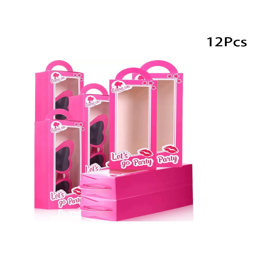 LOVEVER 12Pcs Hot Pink Party Favor Boxes 90s Doll Pink Girls Birthday ...