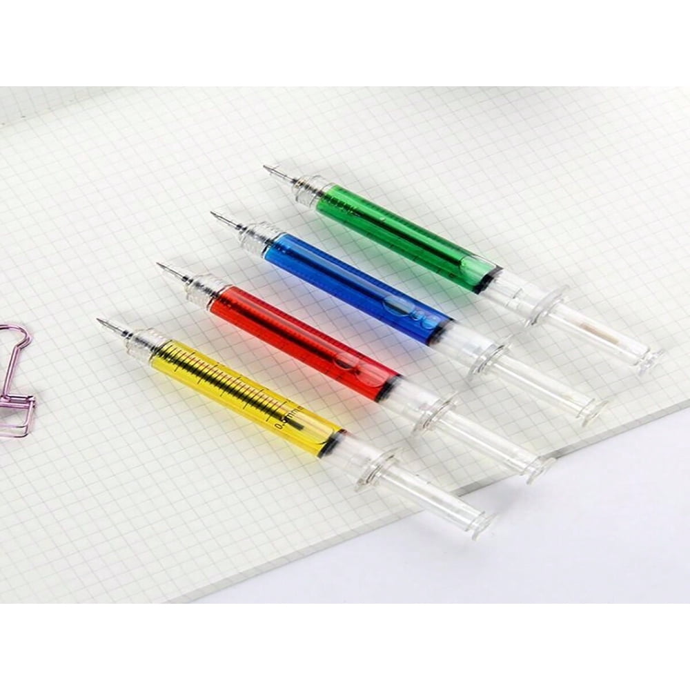 LOVEVER 1pc Creative Syringe Shaped Ballpoint Pen Writing Instruments ...