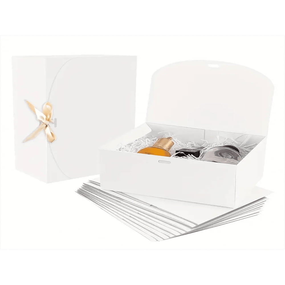 LOVEVER 1pc Large White One-Piece Gift Box With Ribbon Gift Packaging ...