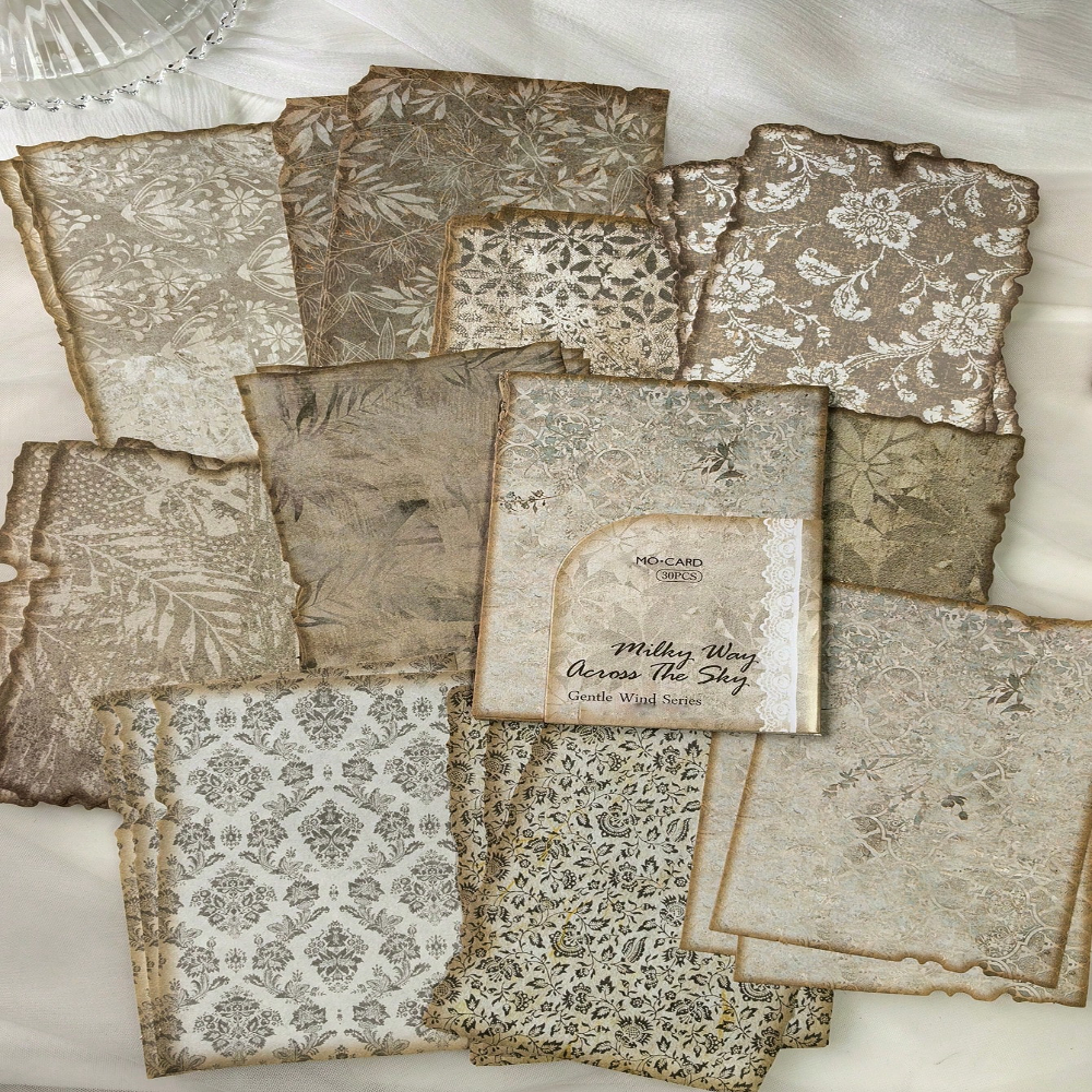 LOVEVER 30sheets/Pack Vintage Plants Texture Craft Paper DIY ...