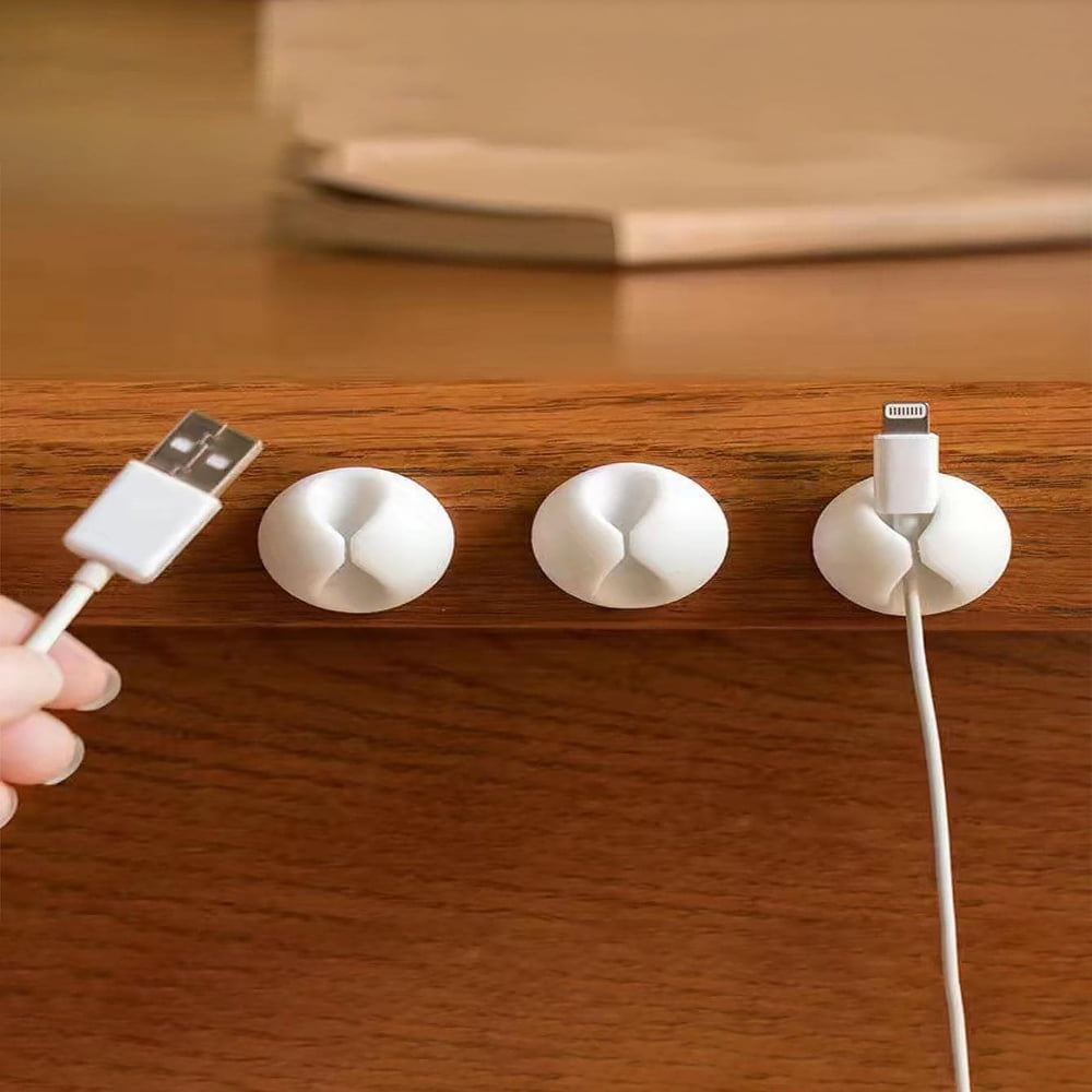 LOVEVER 3pcs Desktop Cable Organizer Clips For Data Line Headphone ...