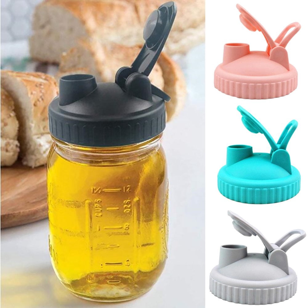 LOVEVER 5 Pack Reusable Drink Bottle Lids Wide Hole Cover Leak Proof ...