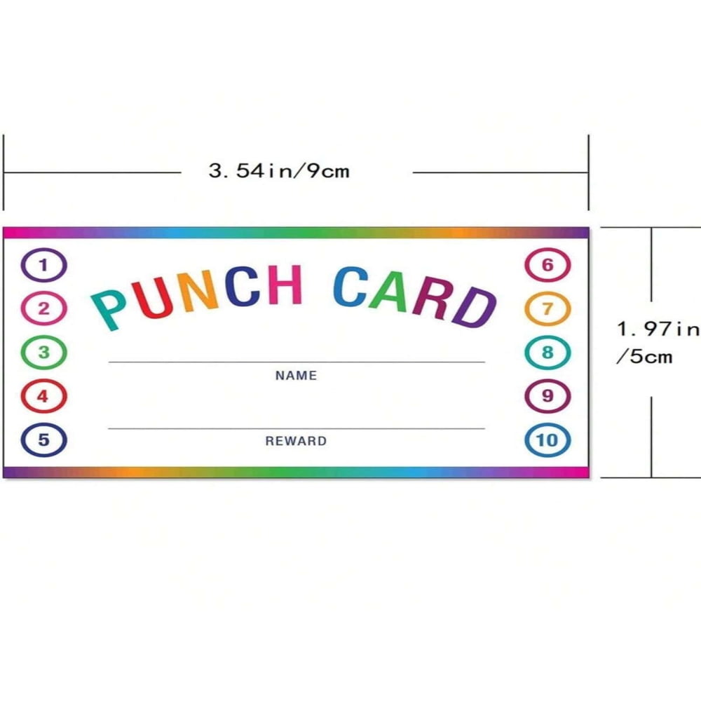 LOVEVER 50pcs/Pack Punch Cards For Classroom Student Behavior Rewards ...