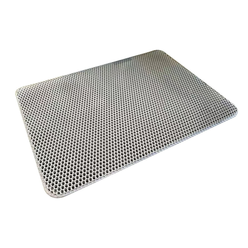 LOVEVER Cat Litter Mat Extra Large Litter Box Mat Honeycomb Double ...