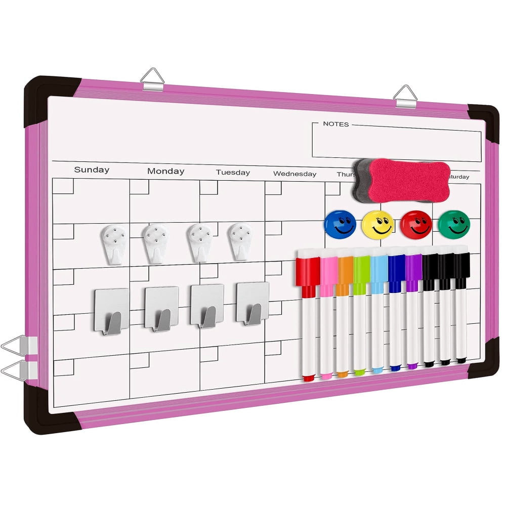 LOVEVER Dry Erase Calendar Whiteboard For Wall Polegas 16” X 12 ...
