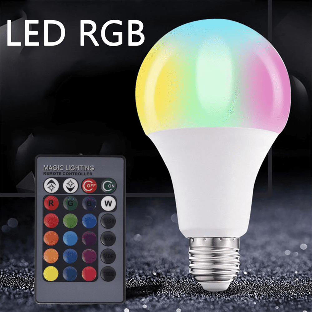 LOVEVER E27 RGB 16 Colors Change Magic LED Light Bulb With IR Remote ...