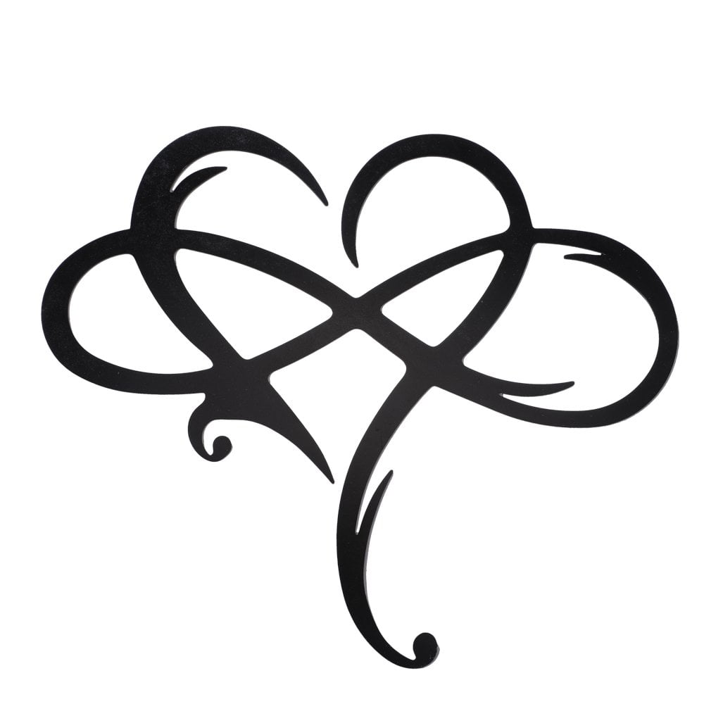 LOVEVER Infinity Heart Sign Metal Infinity Symbol and Heart Wall Decor ...