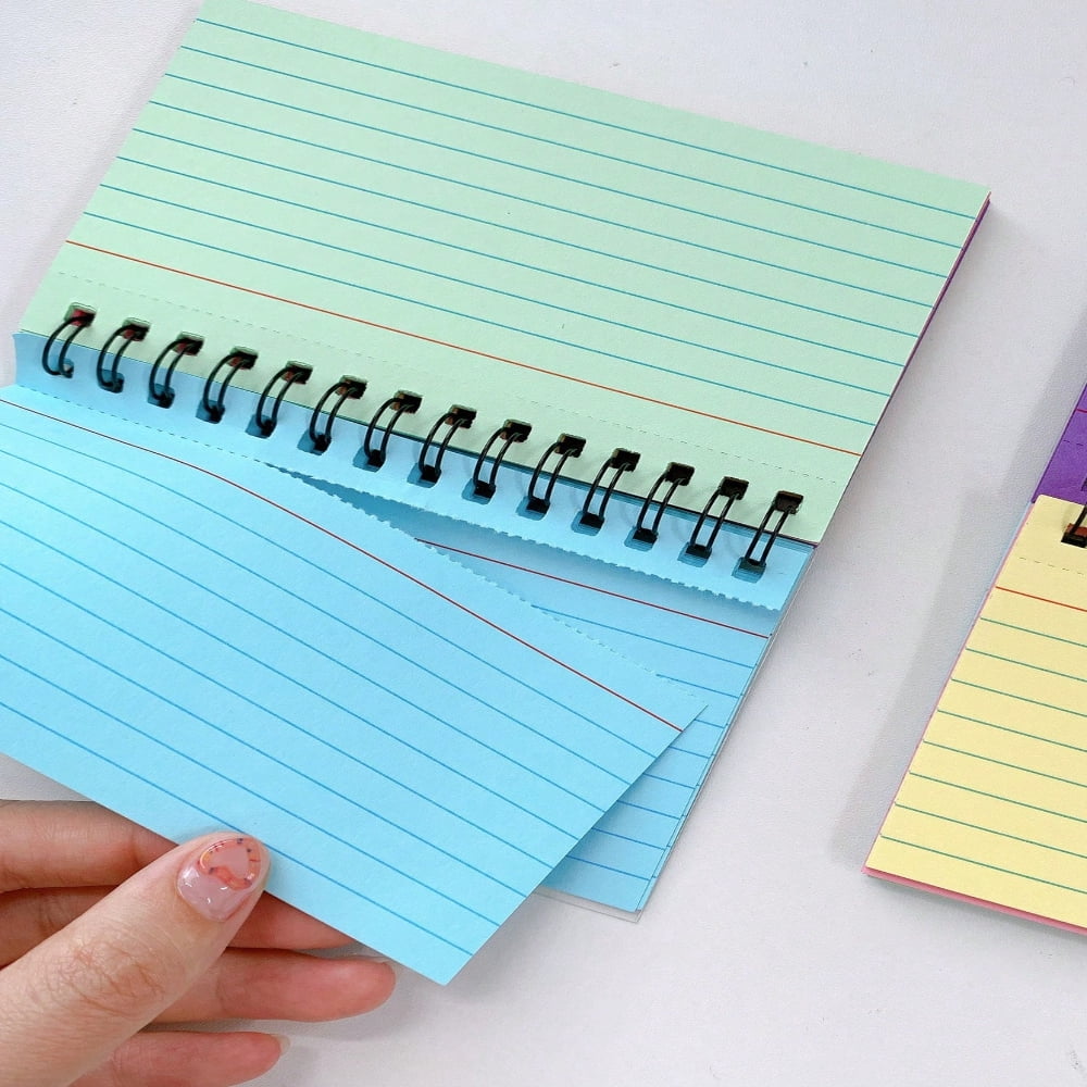 LOVEVER Multicolor Spiral Notebook With Removable Horizontal Lines ...