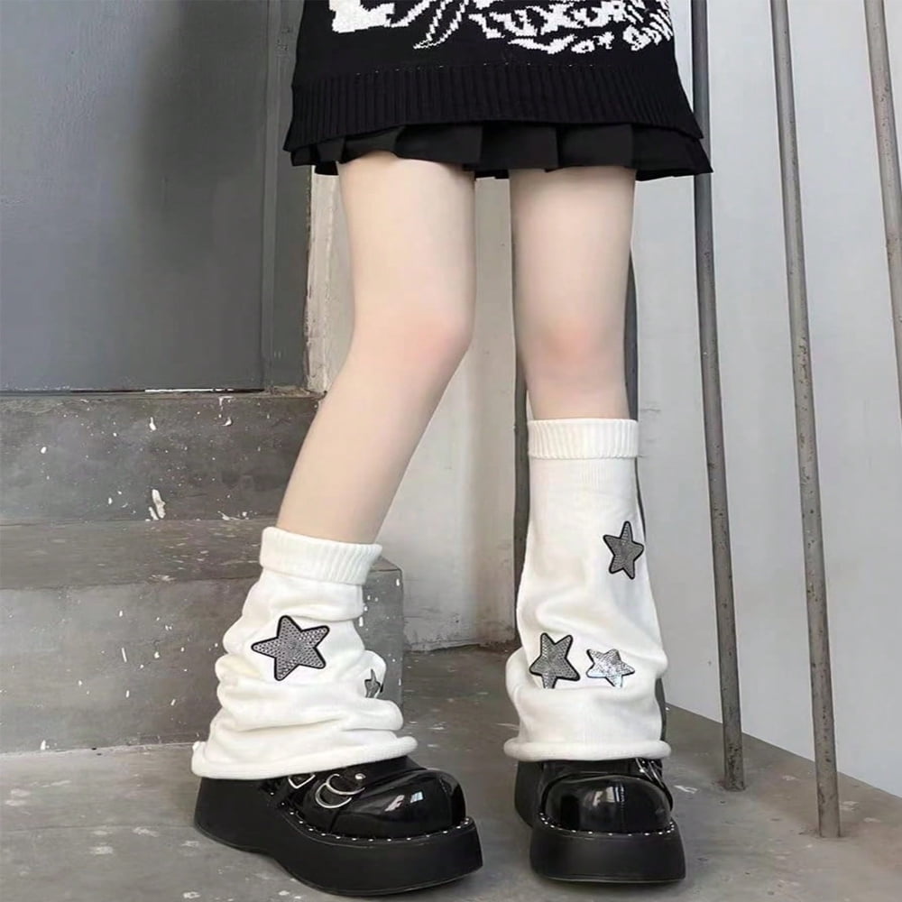 LOVEVER Y2K Star Leg Warmers For Women Dark Academia Lolita Leg Warmers ...