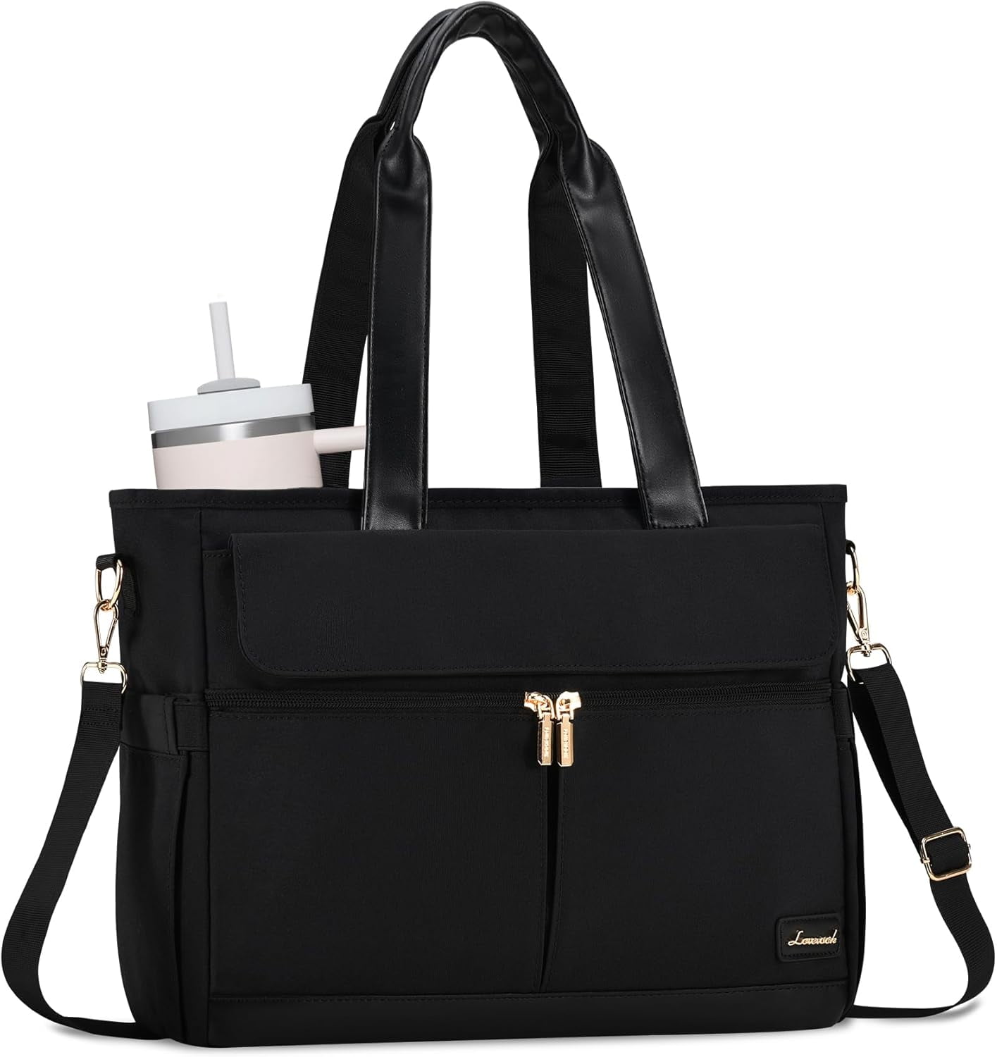 LOVEVOOK Laptop Bag for Women 15.6 Inch Canvas Laptop Large Capacity ...