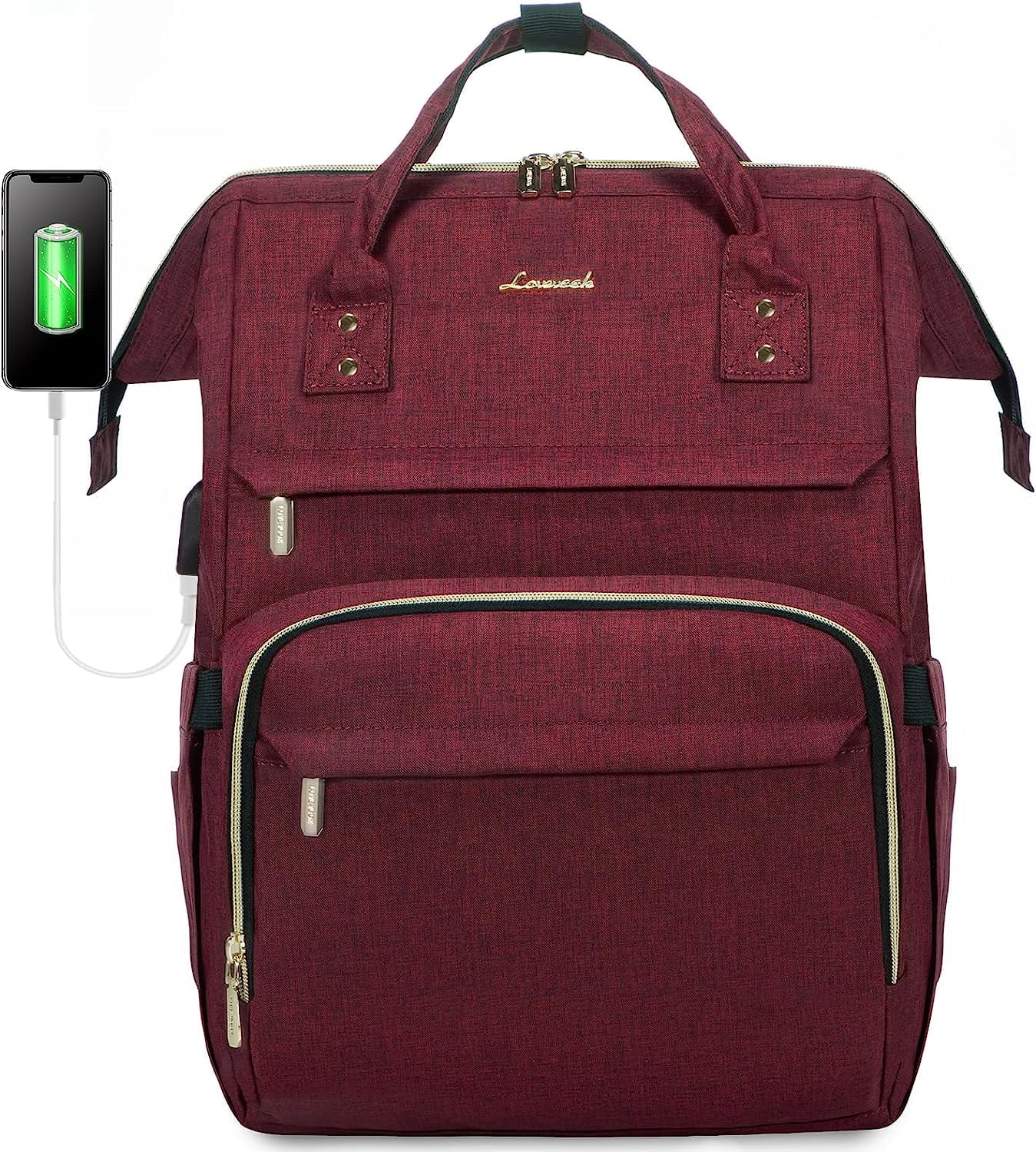 LOVEVOOK 15.6'' Laptop Bag for Women, Anti-Theft Travel Backpack with ...