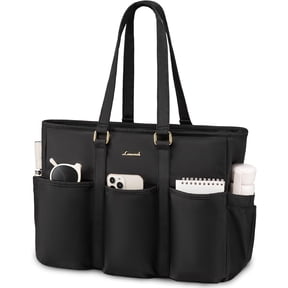 Lovevook Tote Work Bag for Women, Canvas Tote Laptop Bag 15.6" Fashion ...