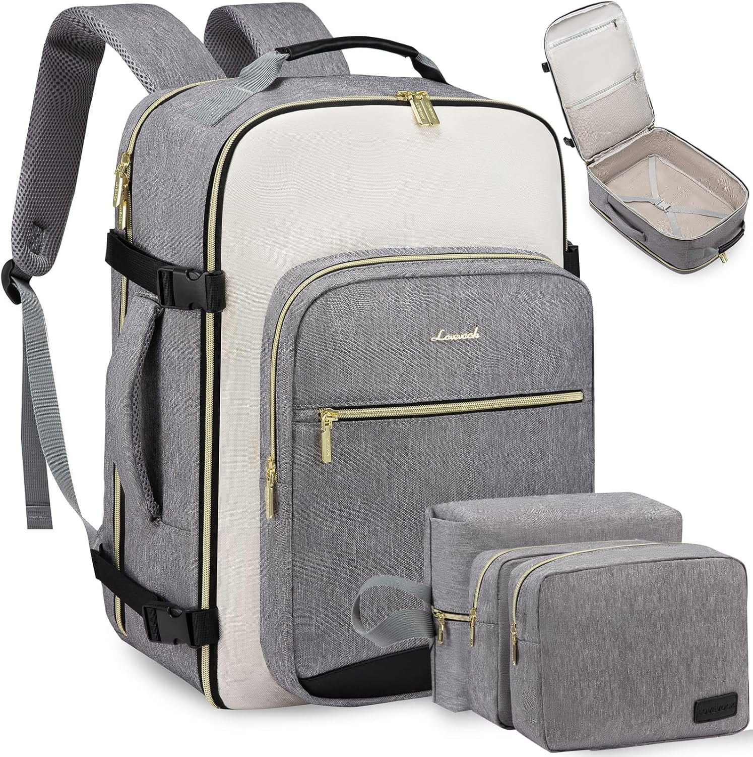 LOVEVOOK Large Travel Backpack for Women & Men, 40L Carry on Backpack ...