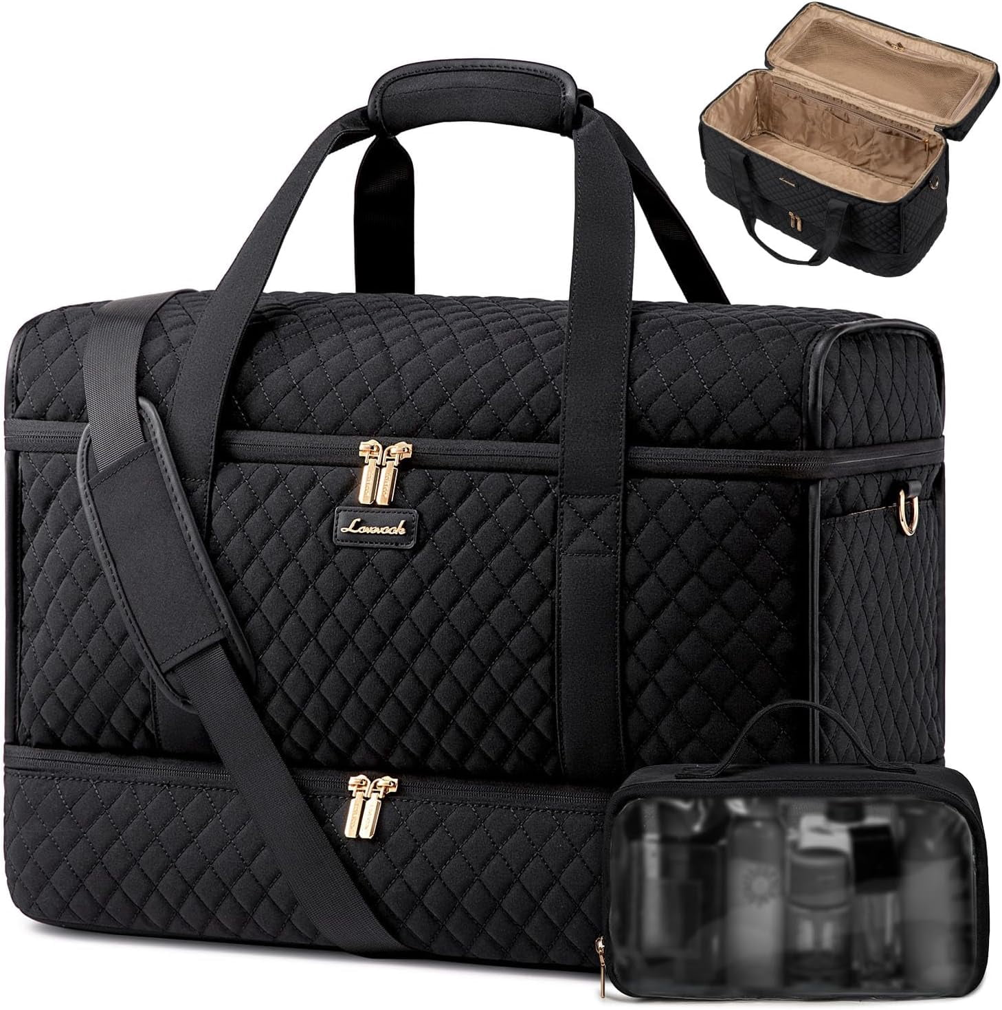LOVEVOOK Large Travel Duffle Bag, Weekender Bags for Women With Shoe ...