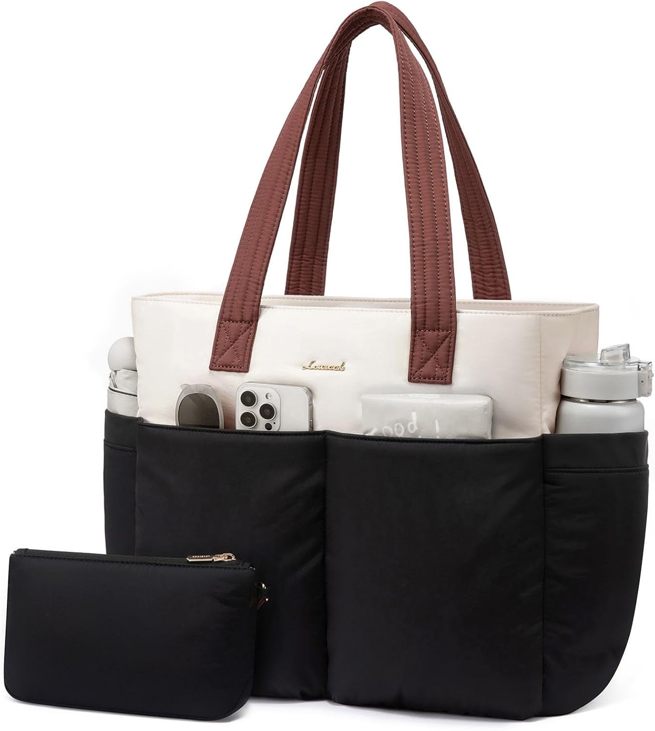 LOVEVOOK Puffer Tote Bag for Women, Lightweight Work Bag, Travel Tote ...