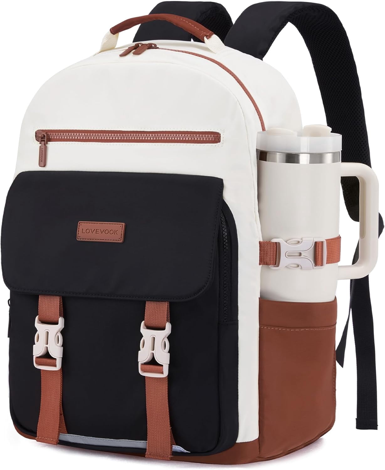 LOVEVOOK School Backpack for Teen Girls，Casual School Backpack 14-18 ...