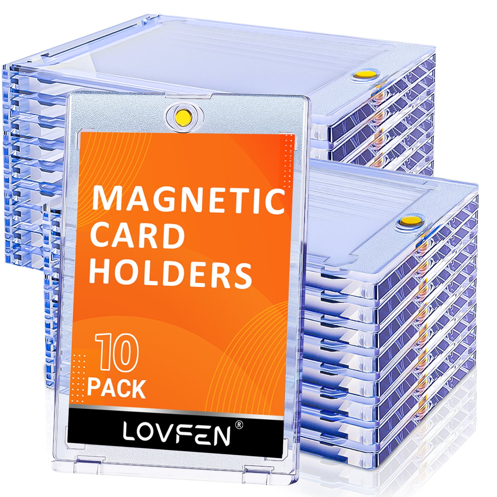 LOVFE 10ct Magnetic Card Holder for Trading Cards, 35pt One Touch Card ...