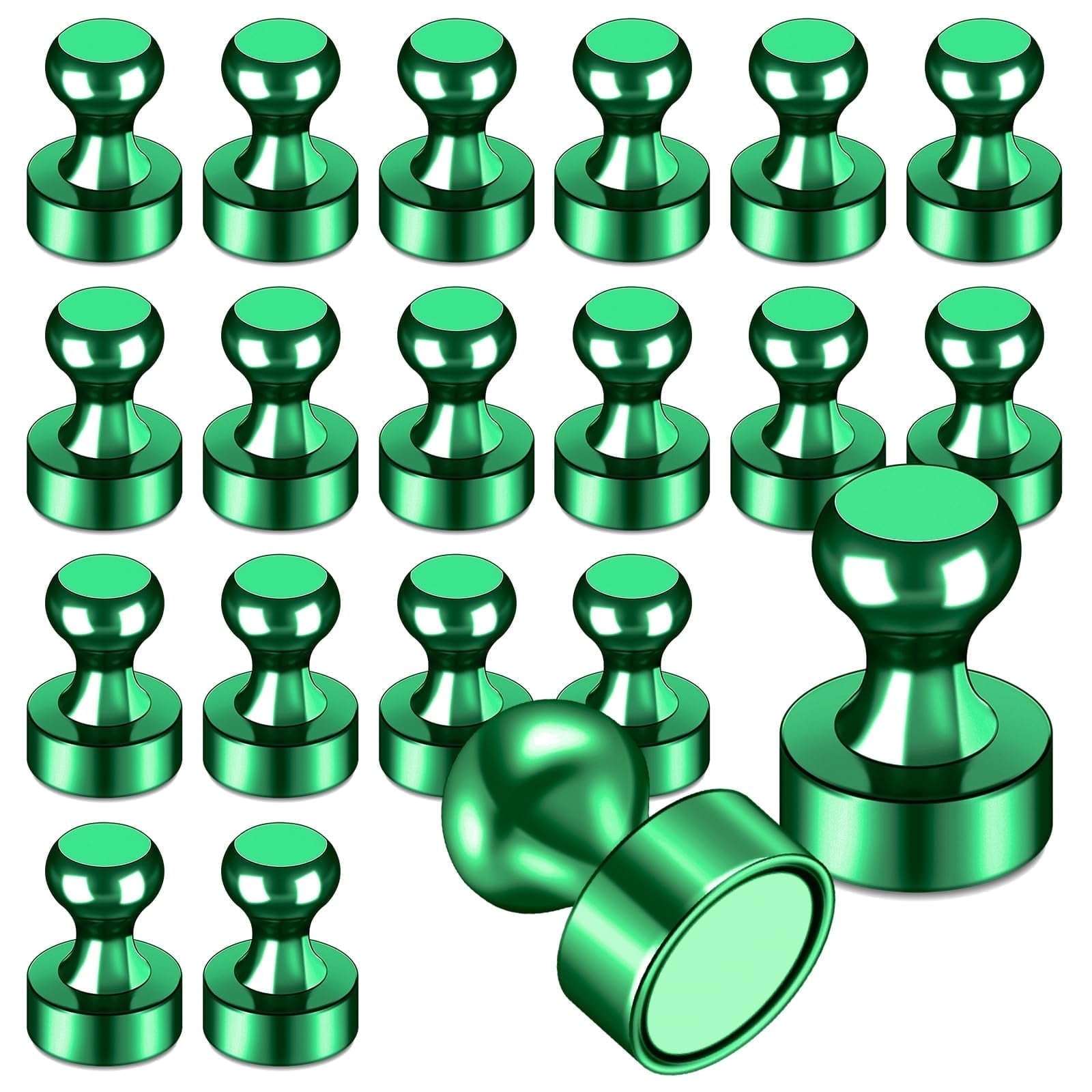DIYMAG 30 Pcs Fridge Magnets, Small Neodymium Metal Push Pin Magnets ...